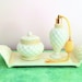 Vintage Avon, Vanity Set, 3pc Vanity Set, Quilted Look Vanity Set ...