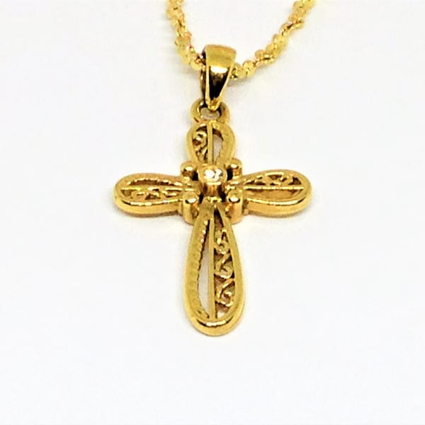 Child Cross Necklace - Etsy
