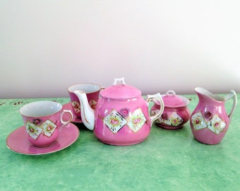Pink Rose Tea Set | Etsy