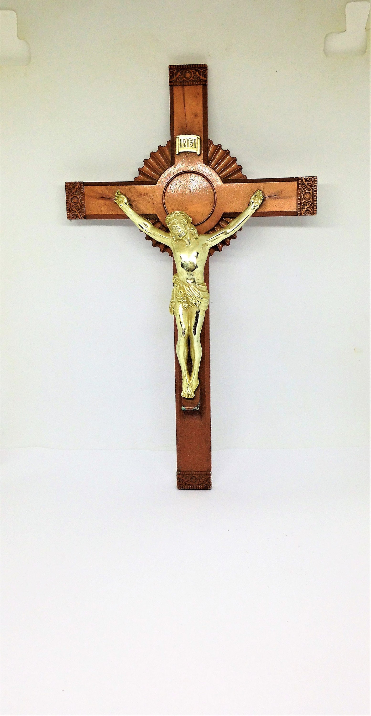 Vintage Plastic Crucifix Copper Crucifix Vintage Crucifix - Etsy