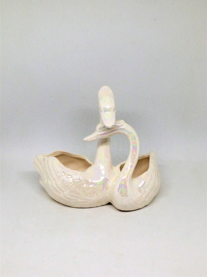 Vintage Double Swan Planter Vase Candy Dish or Jewelry - Etsy