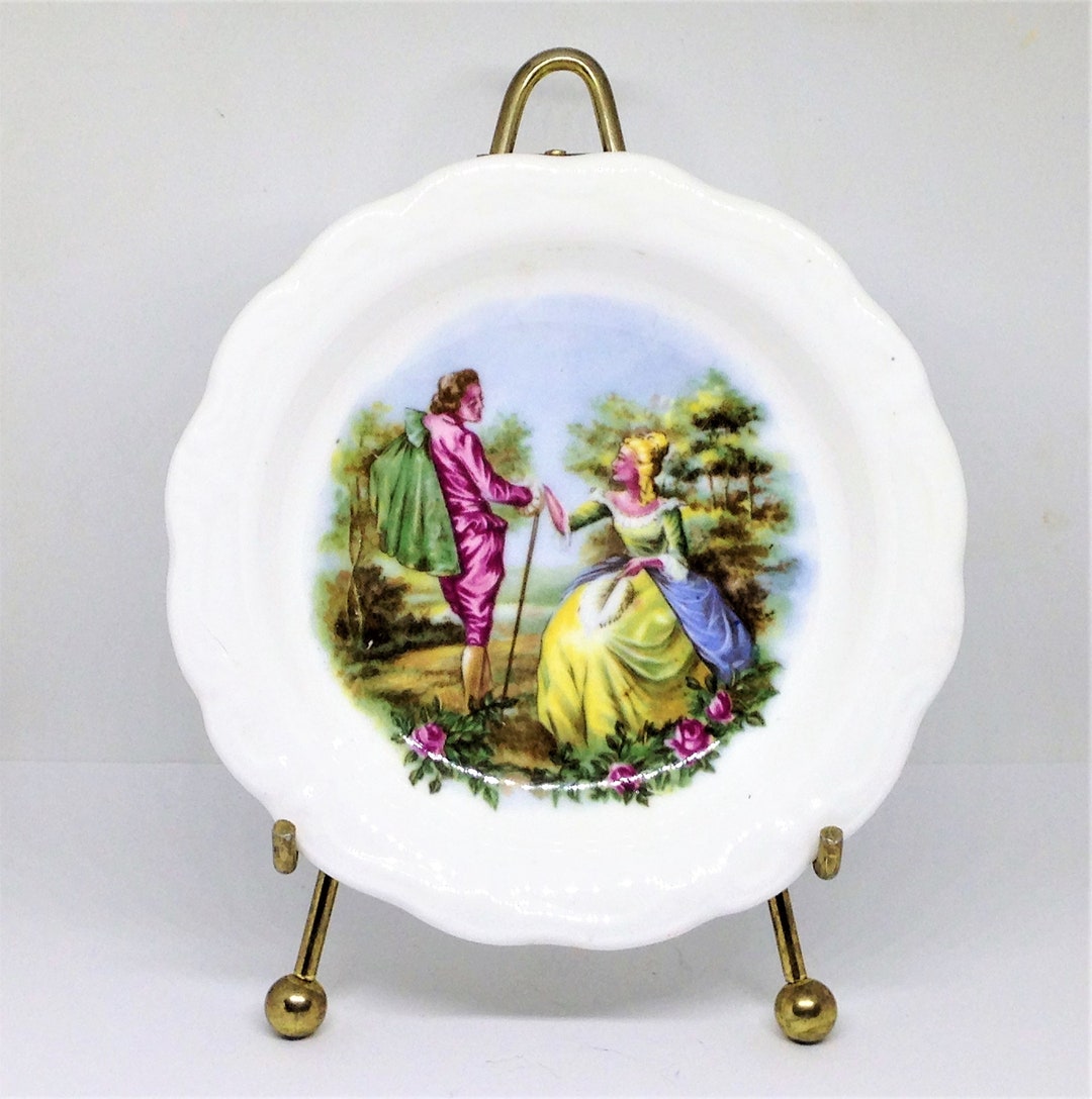 Vintage Queen Anne, Queen Anne Dish, Victorian Scene Dish,jewelry Dish ...