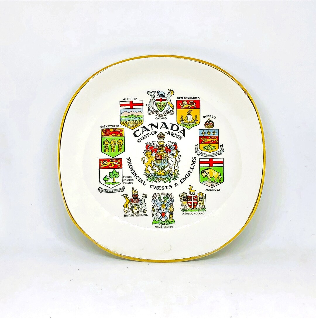 Vintage Weathersby Hanley England, Royal Falcon Ware, Canada Coat of ...