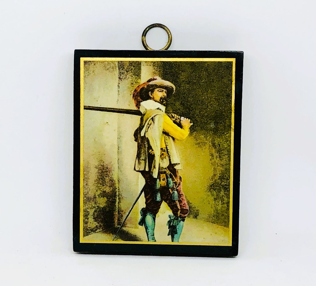 Vintage Musketeer Art: Small Wood Plaque, Infantry Soldier - Etsy