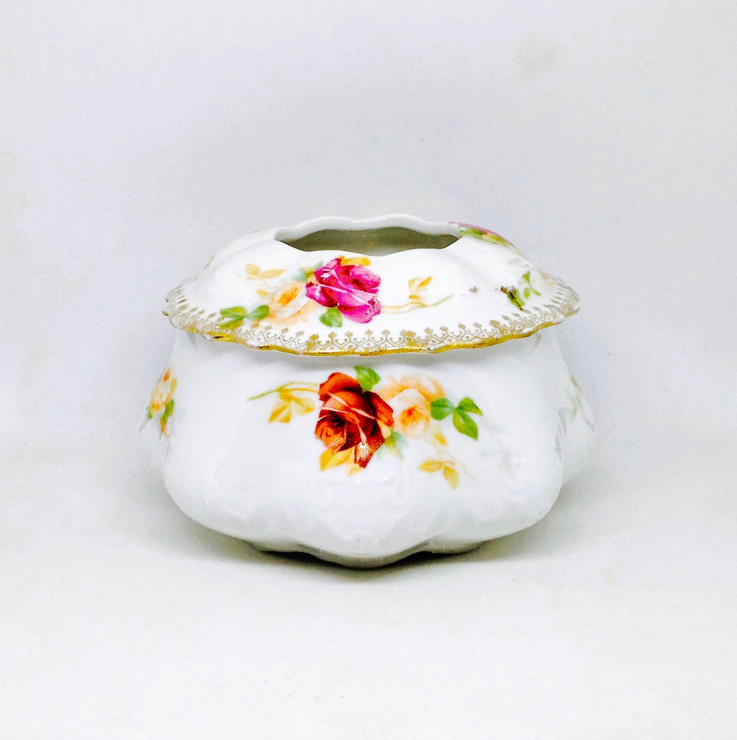 Vintage Vanity Jar 1920s Austrian Porcelain Jar Victorian - Etsy