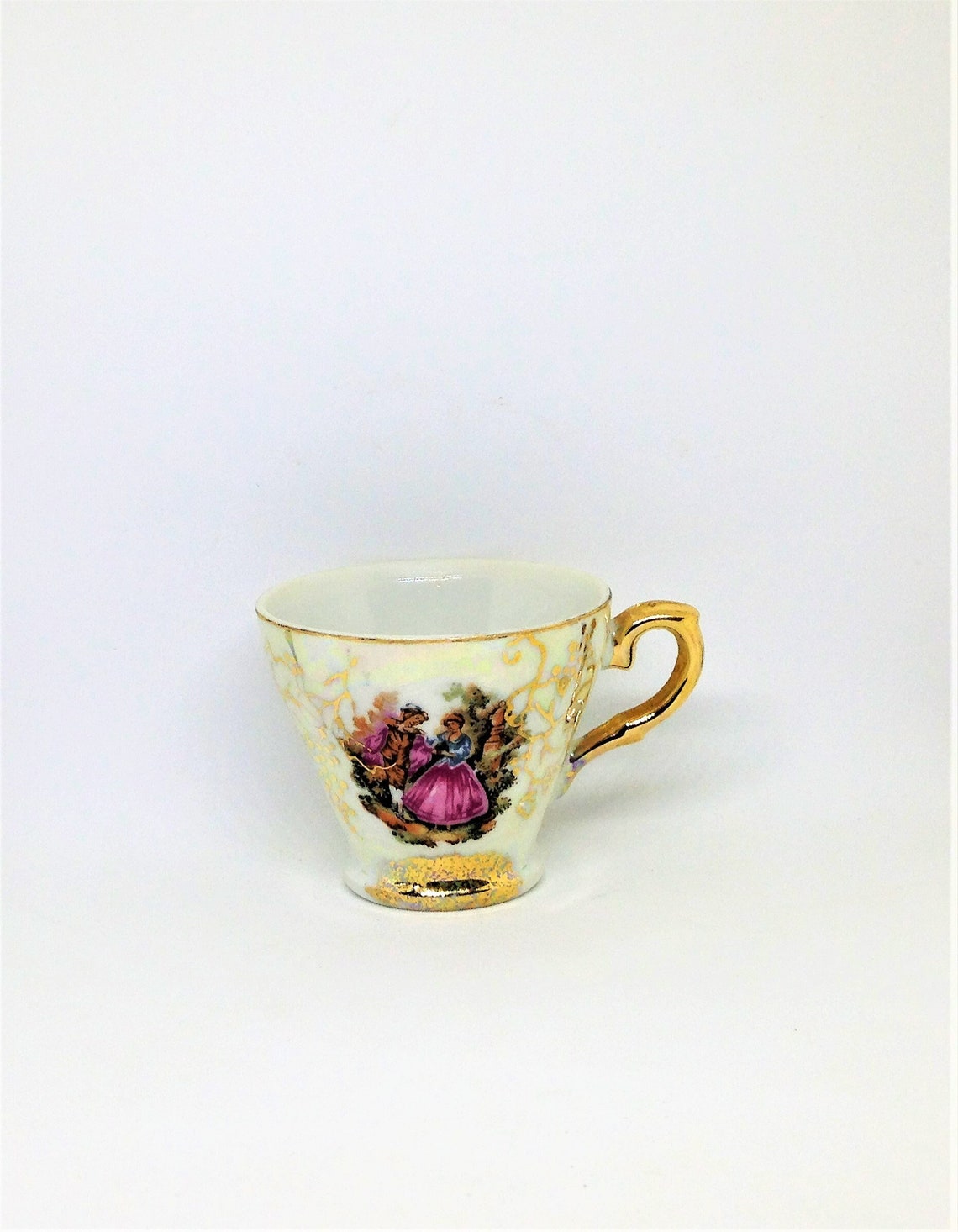 Vintage Teacup Victorian Teacup Courting Couple Dining | Etsy