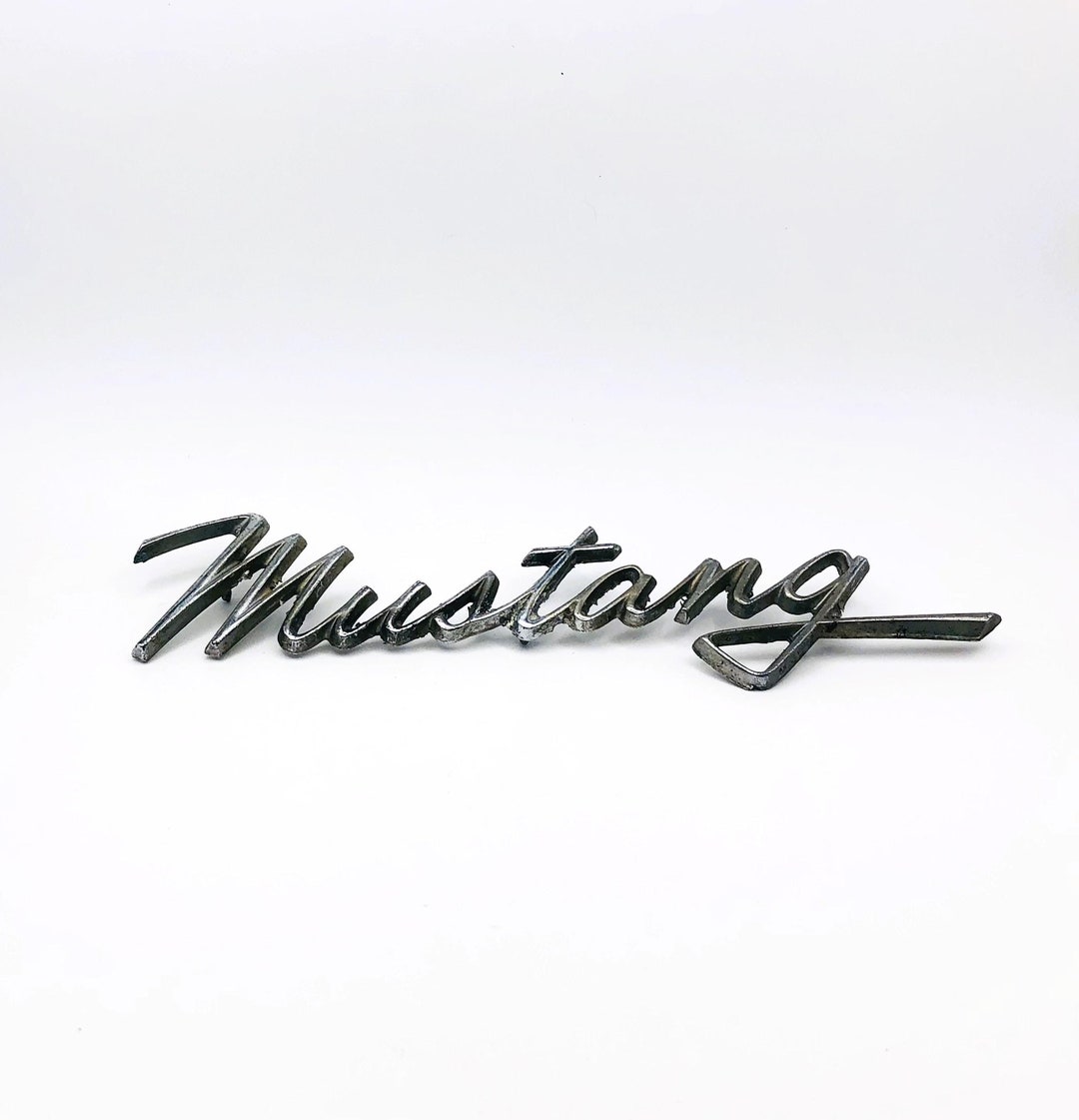 Vintage Mustang Car Emblem, Car Part, Car Badge Mustang Car Part ...