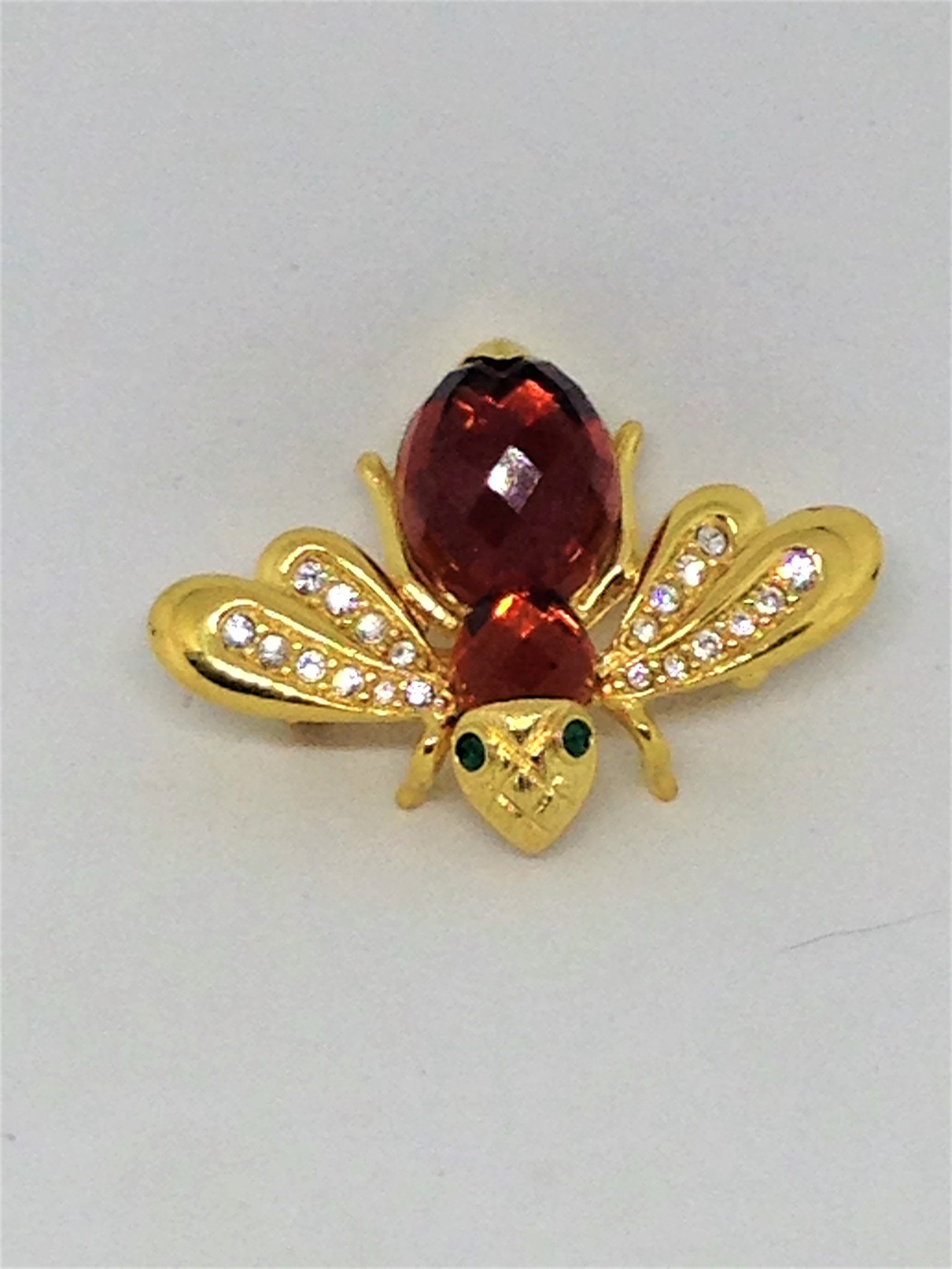 Vintage Joan Rivers Bee Brooch Bumble Bee Topaz Faceted - Etsy