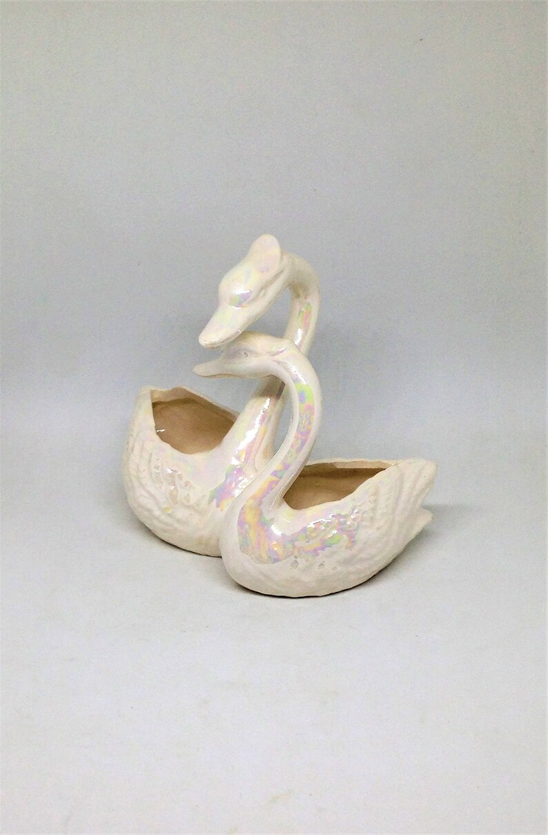 Vintage Double Swan Planter Vase Candy Dish or Jewelry - Etsy