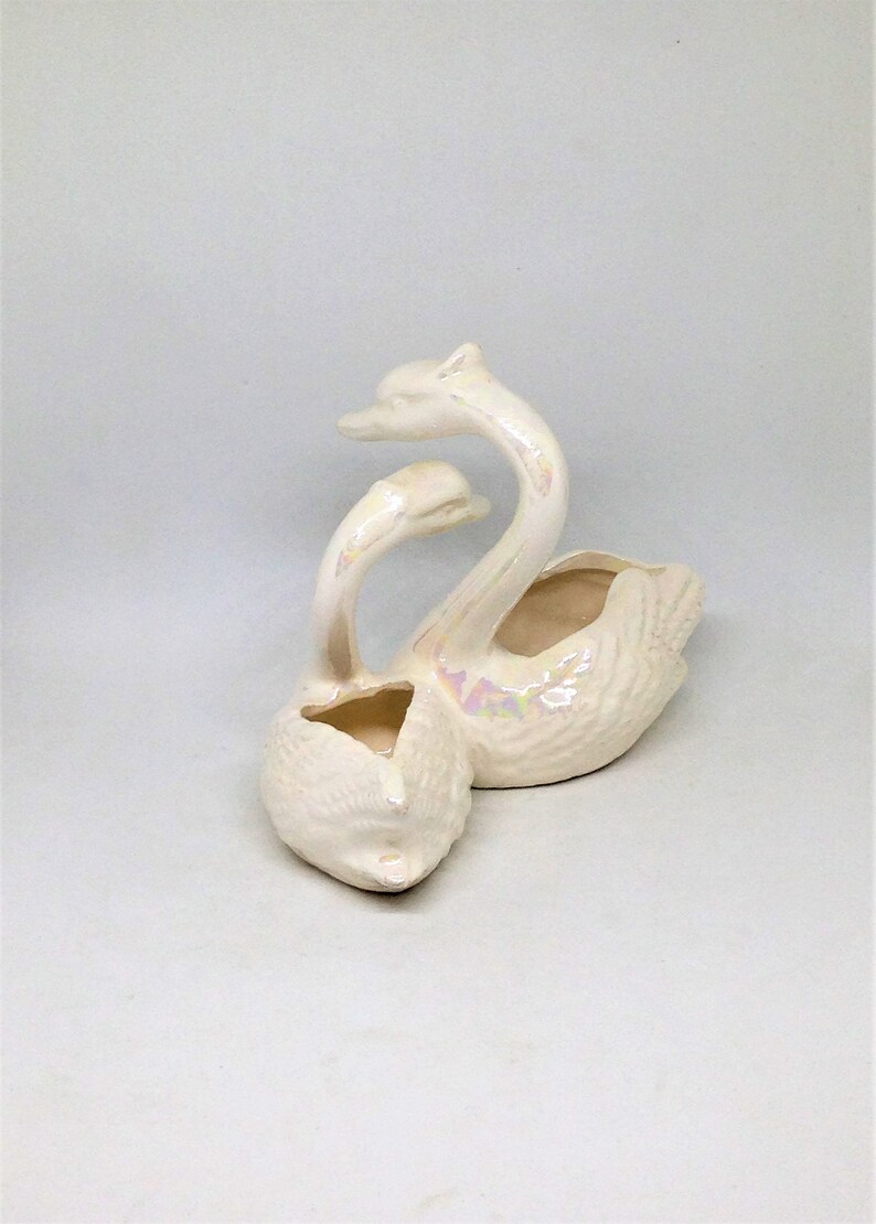 Vintage Double Swan Planter Vase Candy Dish or Jewelry - Etsy