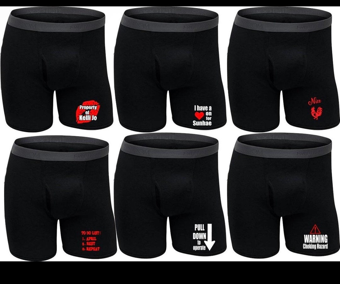 Personalized Boxer Briefs Valentine's Day Gift for Him, Novelty Gift ...