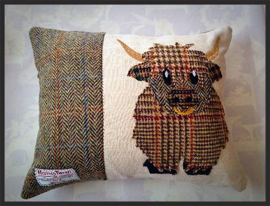 Hamish Highland Cow Raw Edge Applique Embroidery Machine - Etsy UK