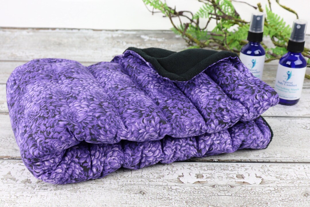 XL - Extra Large Heating Pad. Flax & Rice Body Warmer for Relief and ...