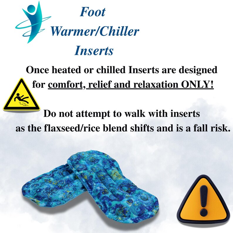Microwavable, Foot Warmer Inserts for Slippers or Socks. Reusable, Heat ...