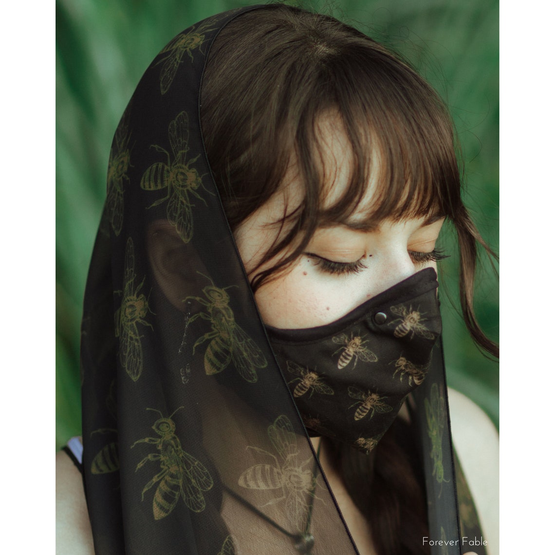 Save the Bees Scarf / Sheer Chiffon With Bumblebees / - Etsy