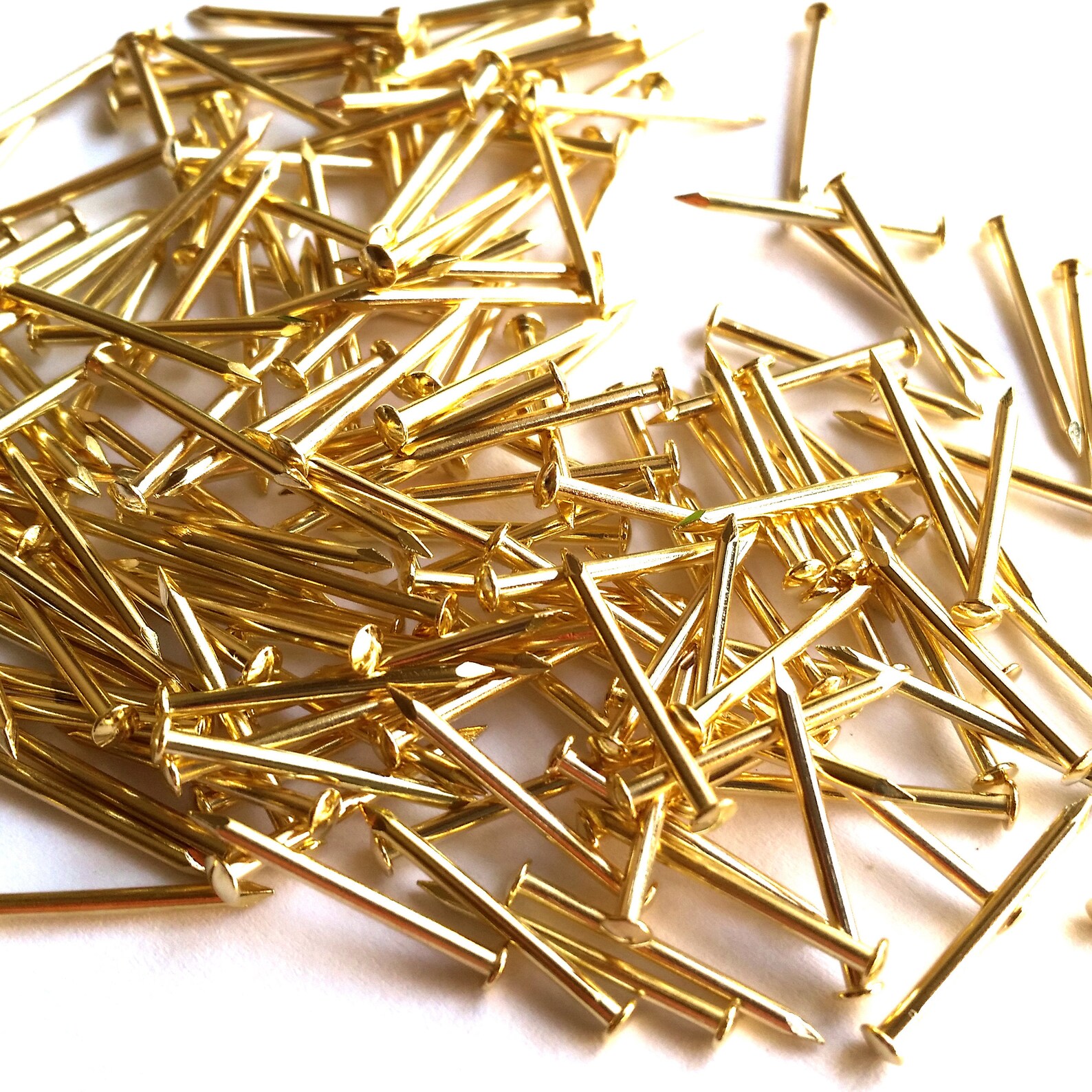 500pcs 17x3/8 14 X 10mm Escutcheon Pins Nails Brass - Etsy