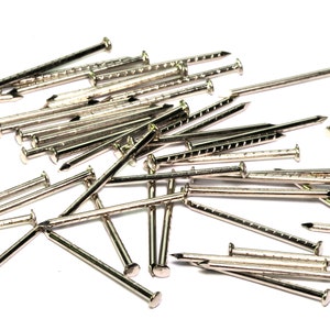 500pcs #17x1-1/4" 1,4x30mm Escutcheon Pins Nails, Nickel Plated, Silver ...