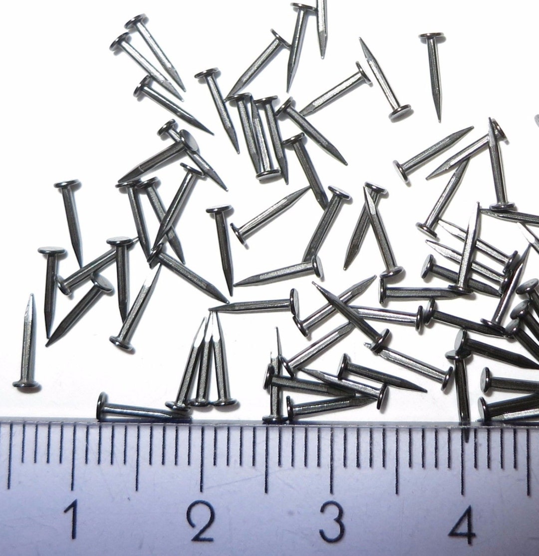 700 Pcs Tacks Nails Brads Steel Small 6mm Long 4/16" 0.8 Shank for Shoe ...
