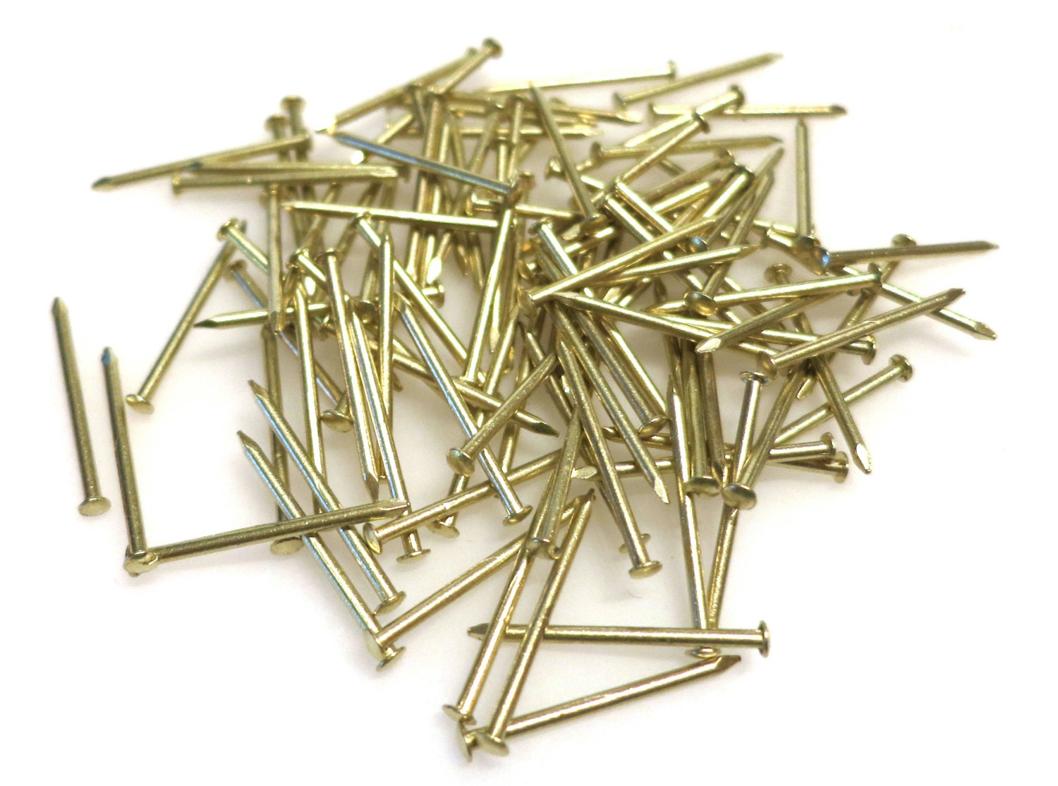 Solid Brass Tiny Nails 4-25mm 3/16 1 Tack | Etsy