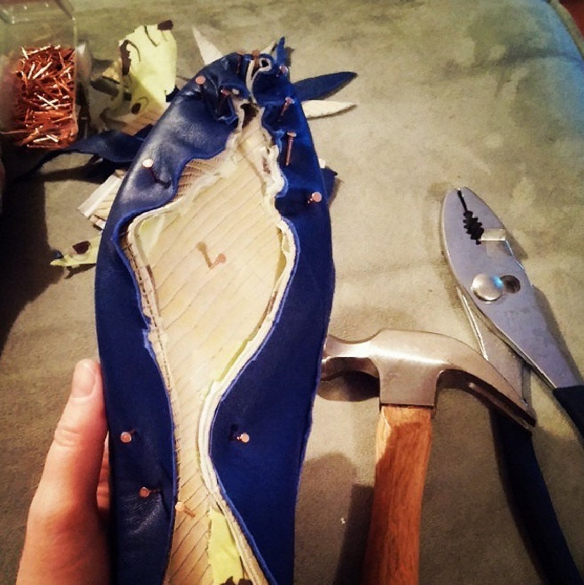 Shoemaking Nails for Lasting. Copper-plated, 19# (fi 1,1) 3/4" - 1" (18 ...