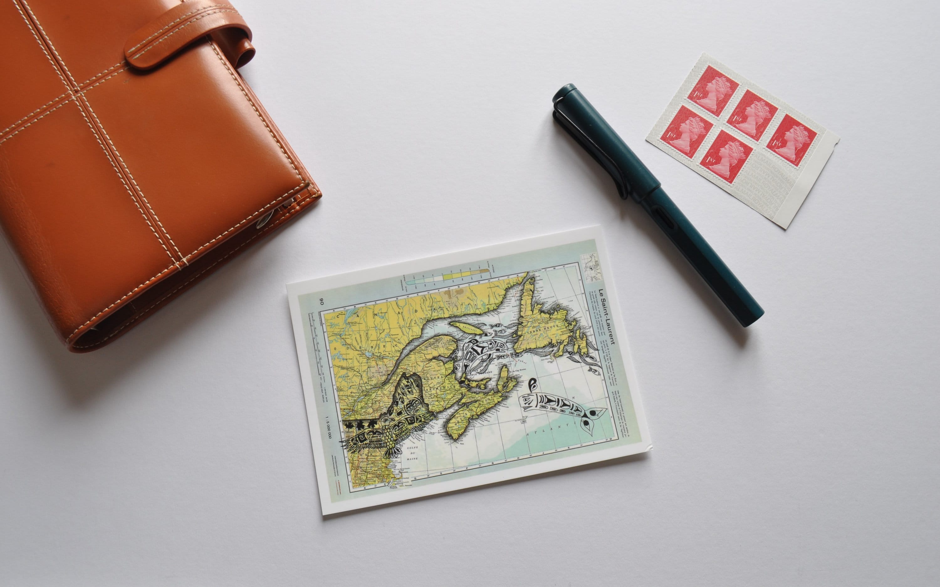 Illustrated Map Postcard of Quebec St Lawrence River Canada. - Etsy