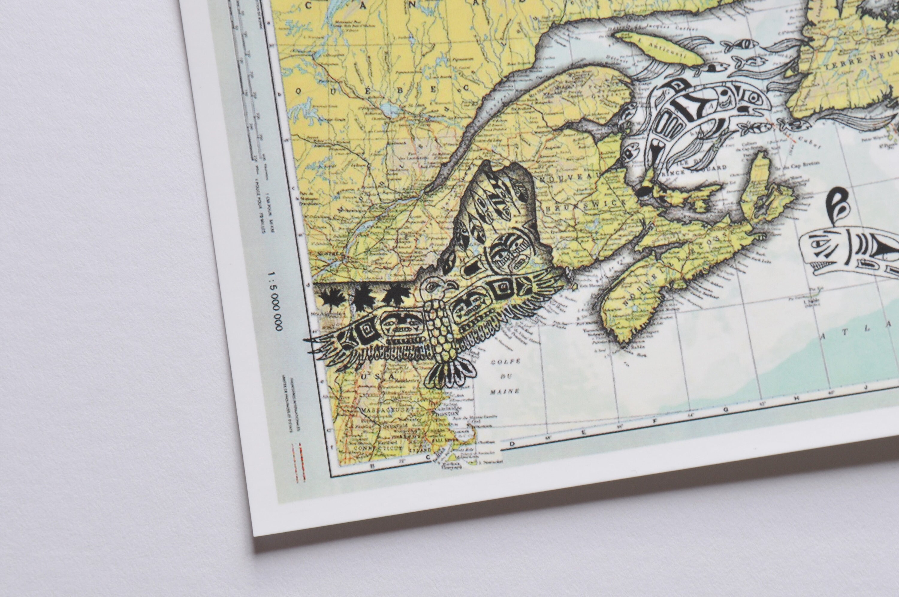 Illustrated Map Postcard of Quebec St Lawrence River Canada. - Etsy