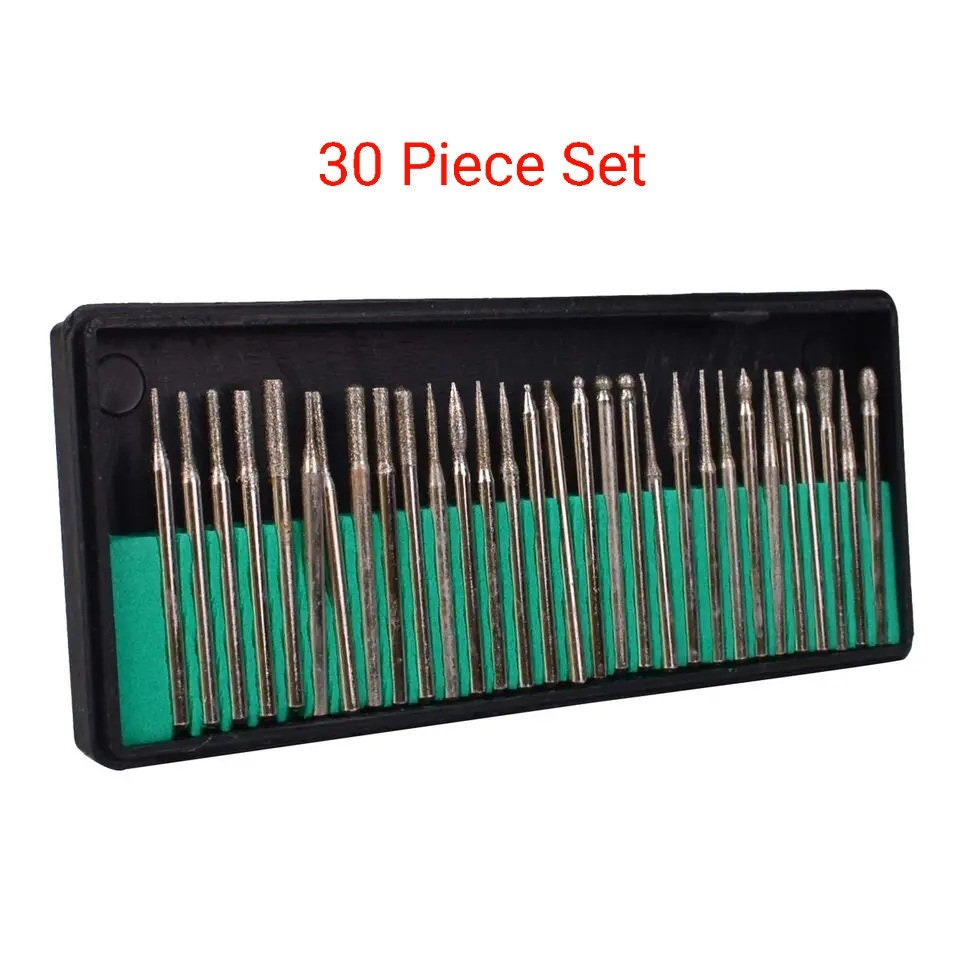 30 PC Set Diamond Carving Dremel Bits, Diamond Rotary Tool Bits - Etsy