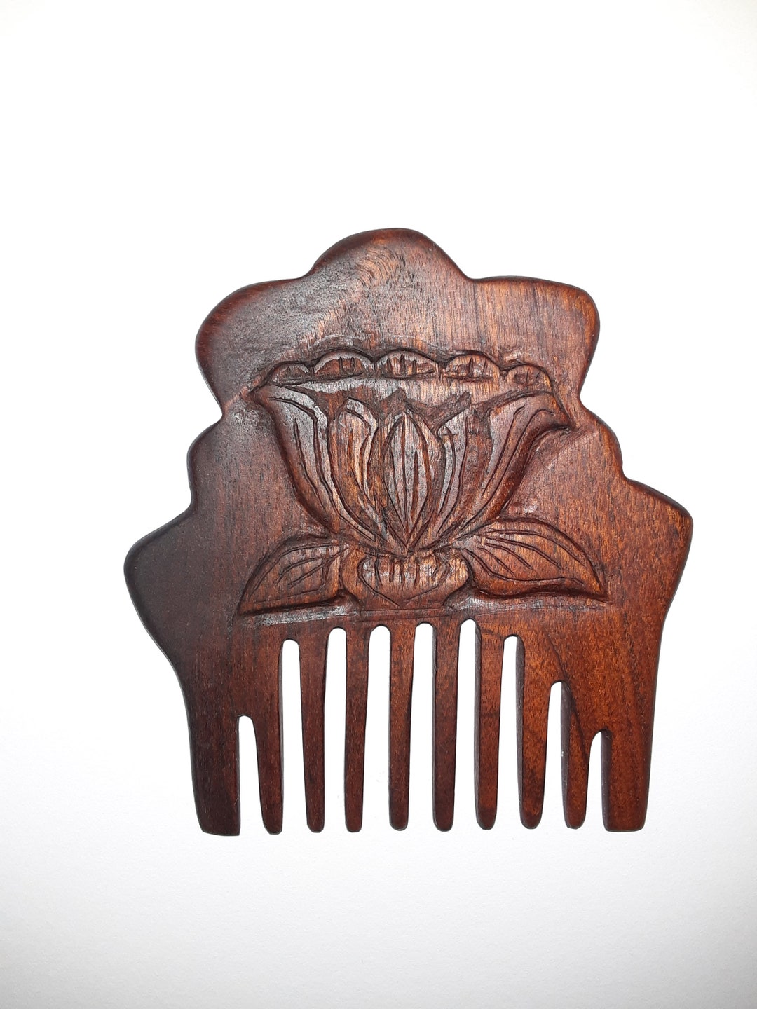 Star of Mahogany Wood Comb, Widetooth Comb, Wood Comb, Wooden Combs - Etsy