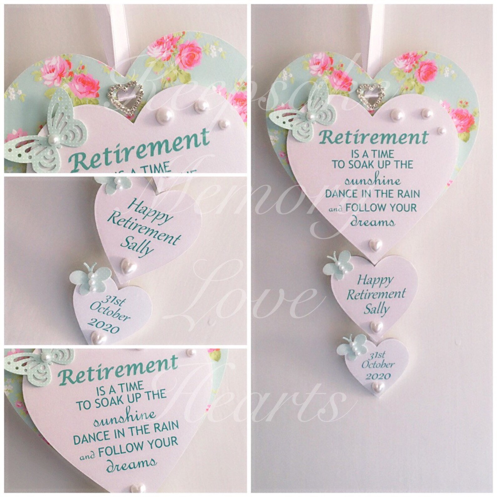 Personalised Retirement Gift Wooden Keepsake Heart - Etsy