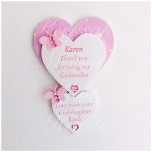 Gift for Godmother Personalised Wooden Heart Magnet - Etsy