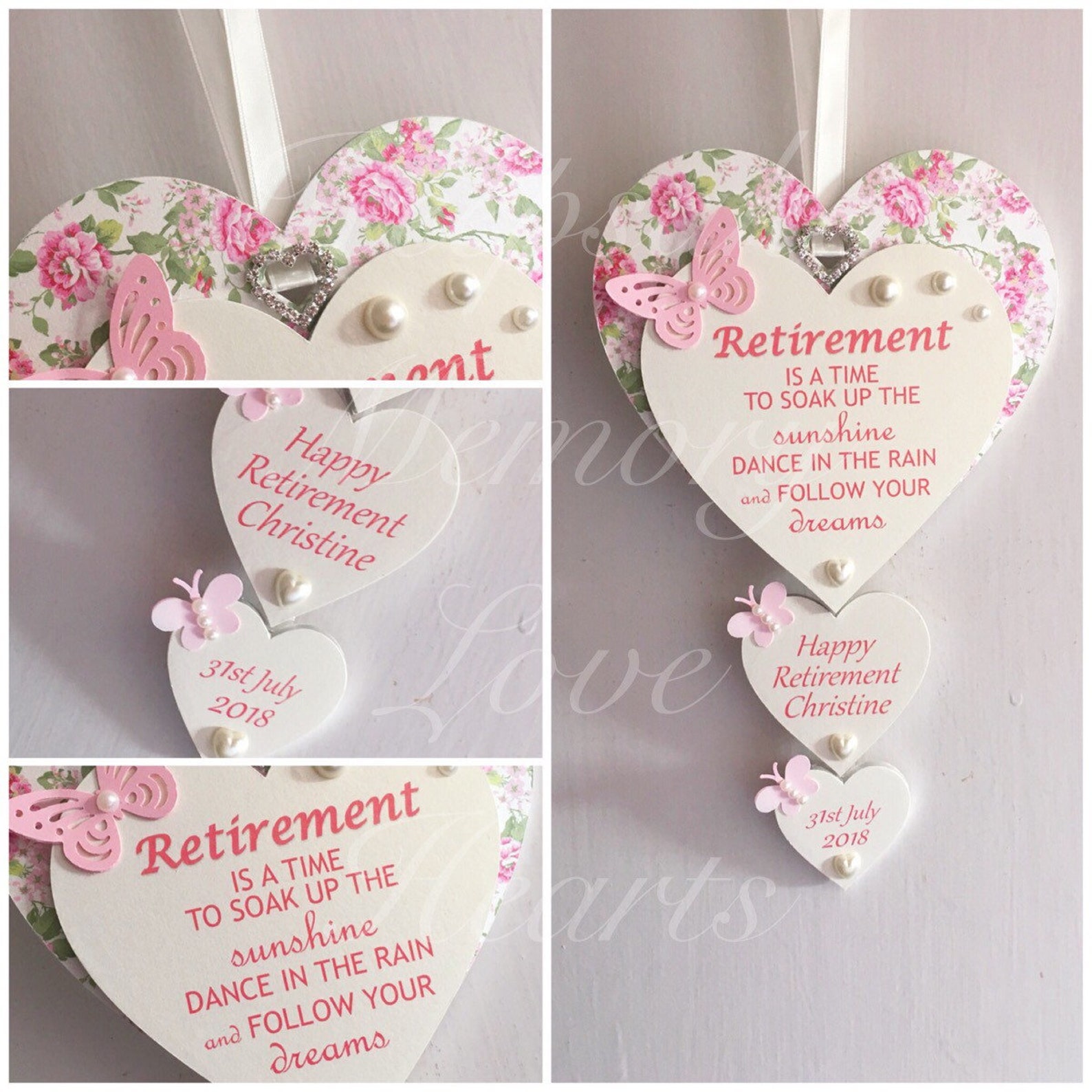 Personalised Retirement Gift Wooden Keepsake Heart | Etsy