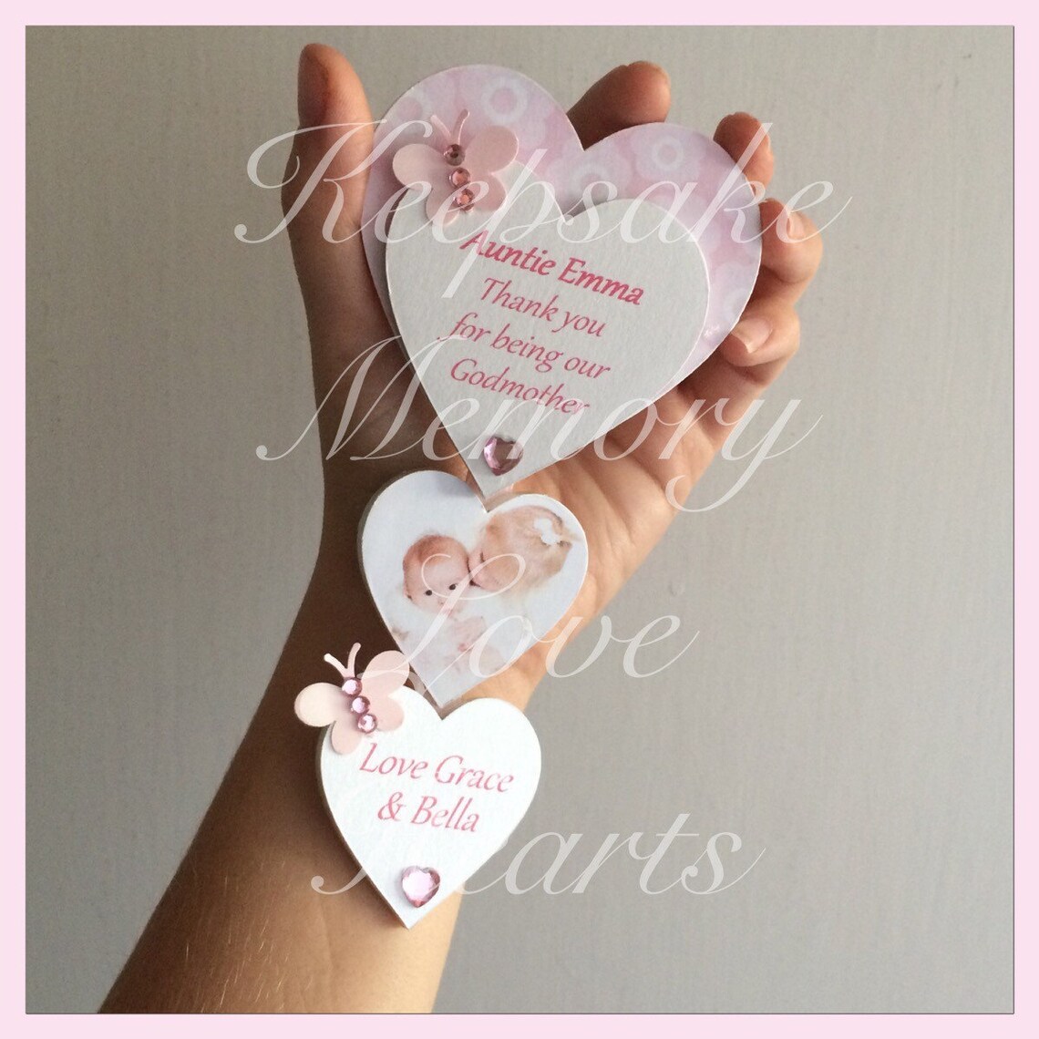 Gift for Godmother Personalised Wooden Heart Magnet - Etsy