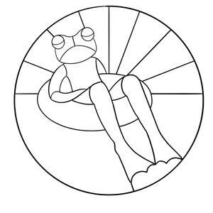 Toad in an Inner Tube Stained Glass Pattern (for Hobby Use) - Etsy