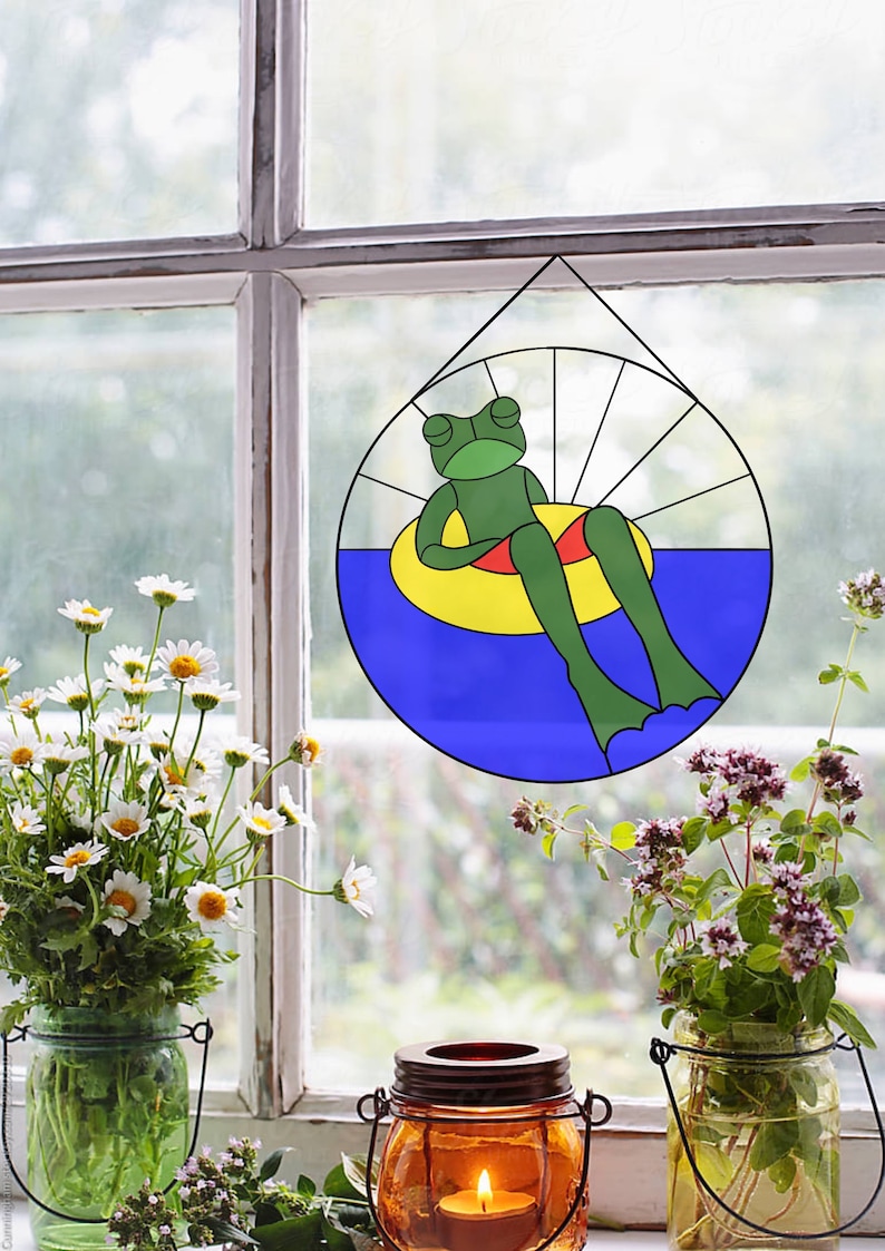 Toad in an Inner Tube Stained Glass Pattern (for Hobby Use) - Etsy