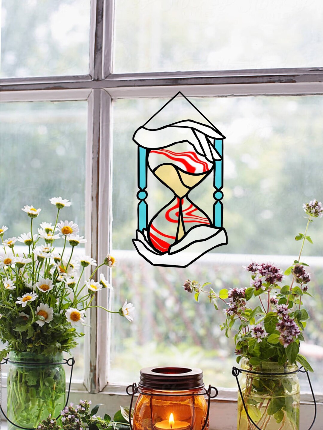 Mr. Sandman Hourglass Stained Glass Pattern (for Hobby Use) - Etsy