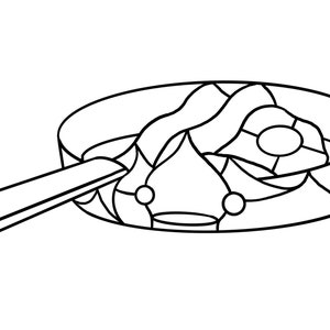 Calcifer Breakfast Pan Stained Glass Pattern (for Hobby Use) - Etsy