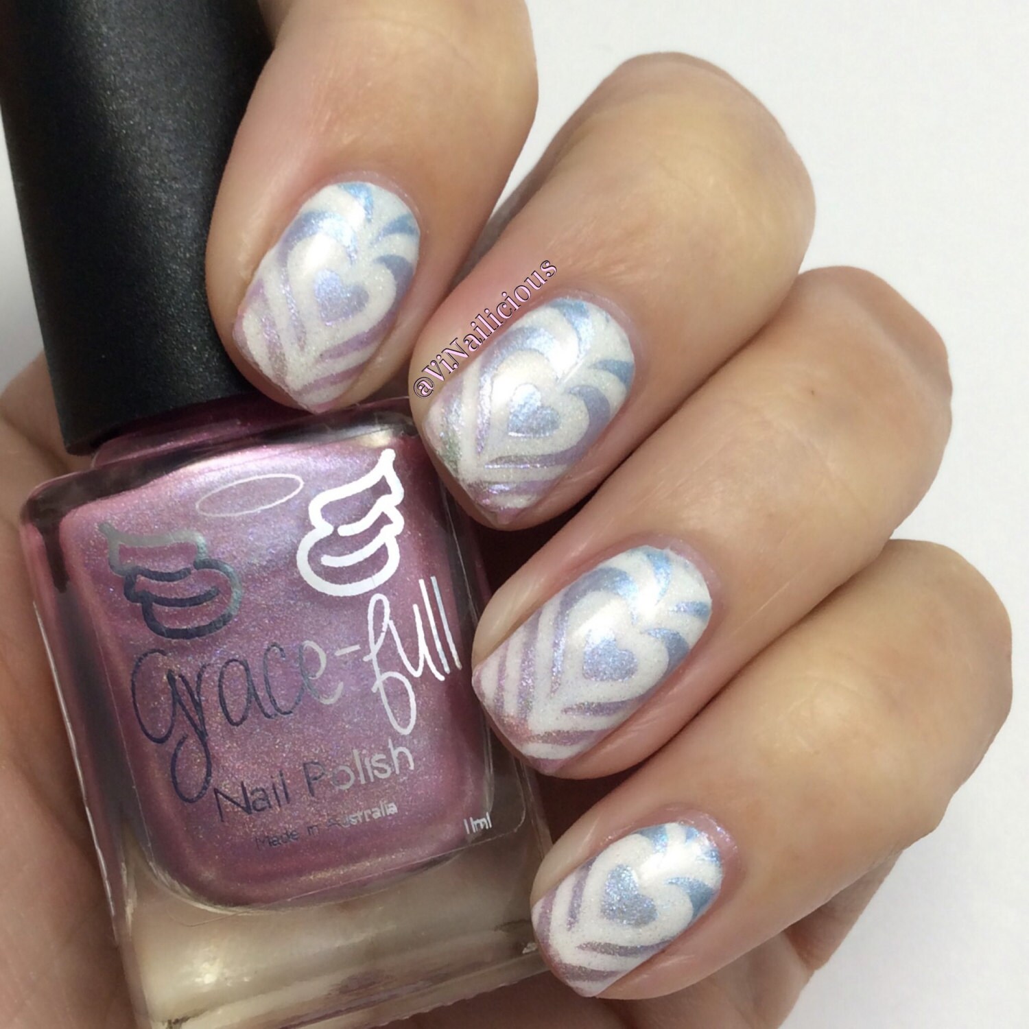 Nested Hearts Nail Stencils | Etsy