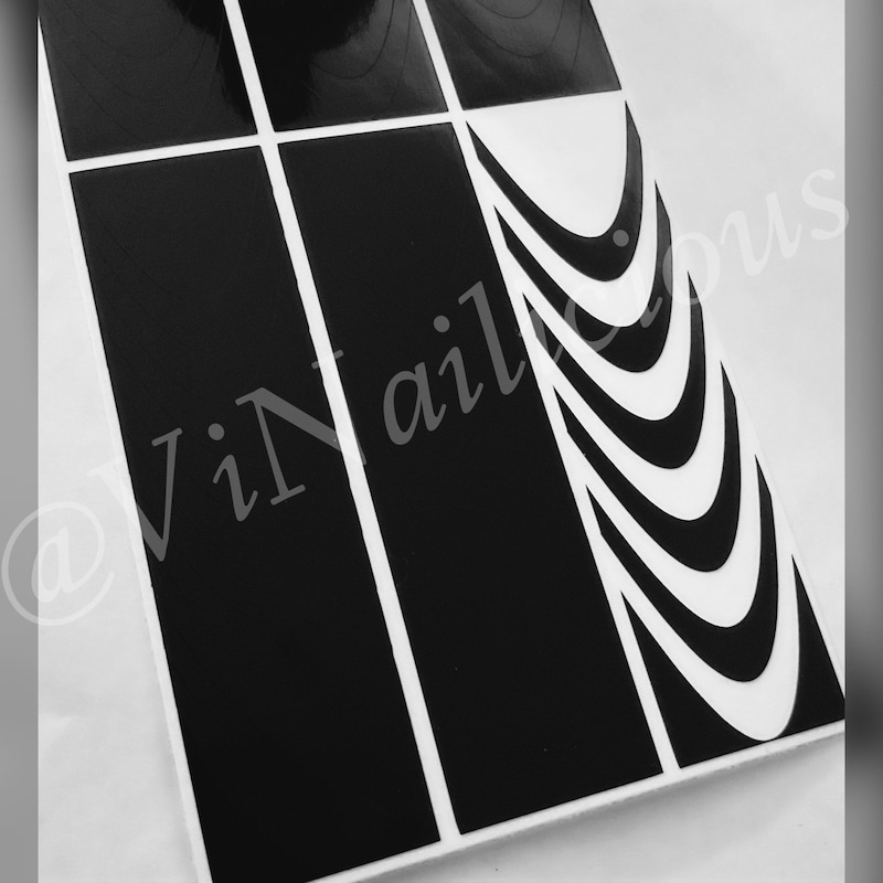 French Nail Stencil Template - Etsy