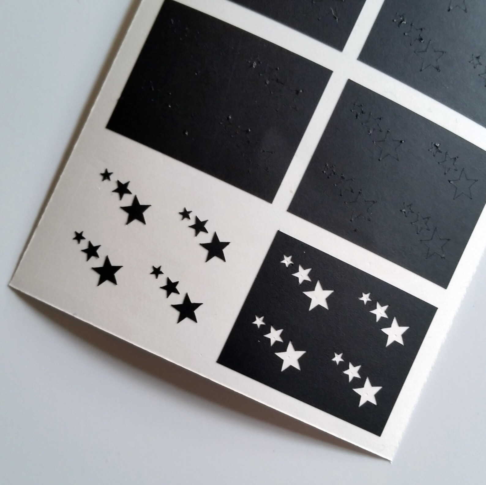 Triple Stars Nail Stencils | Etsy