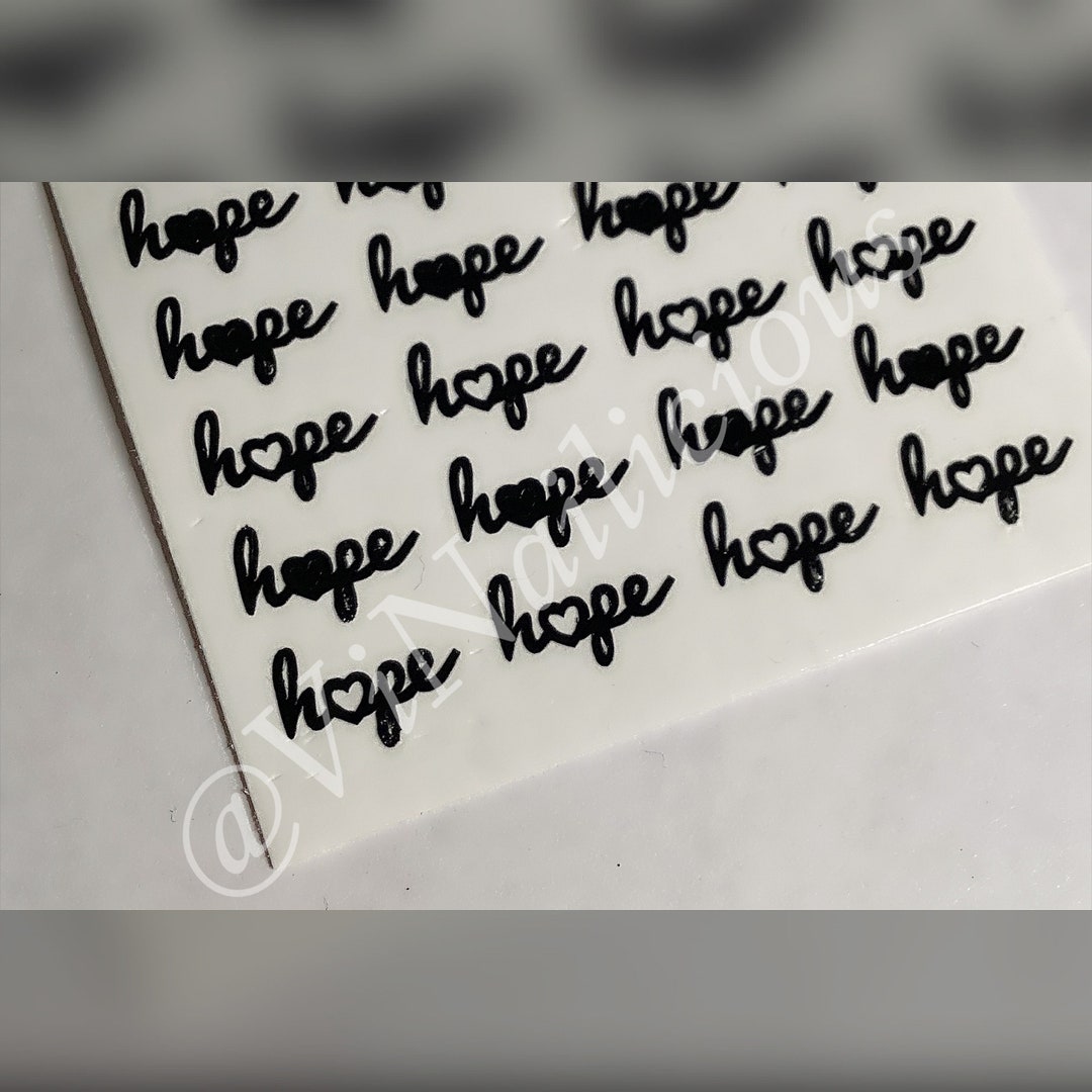 HOPE Nail Decals - Etsy