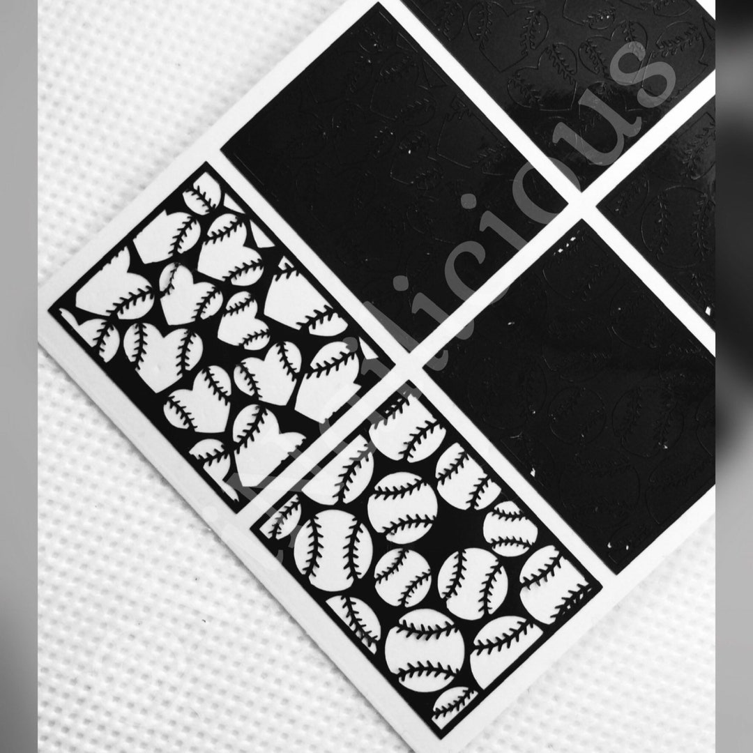 Baseball Love Nail Stencils - Etsy