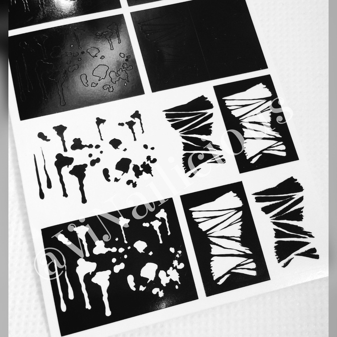 Crime Scene Nail Stencils - Etsy