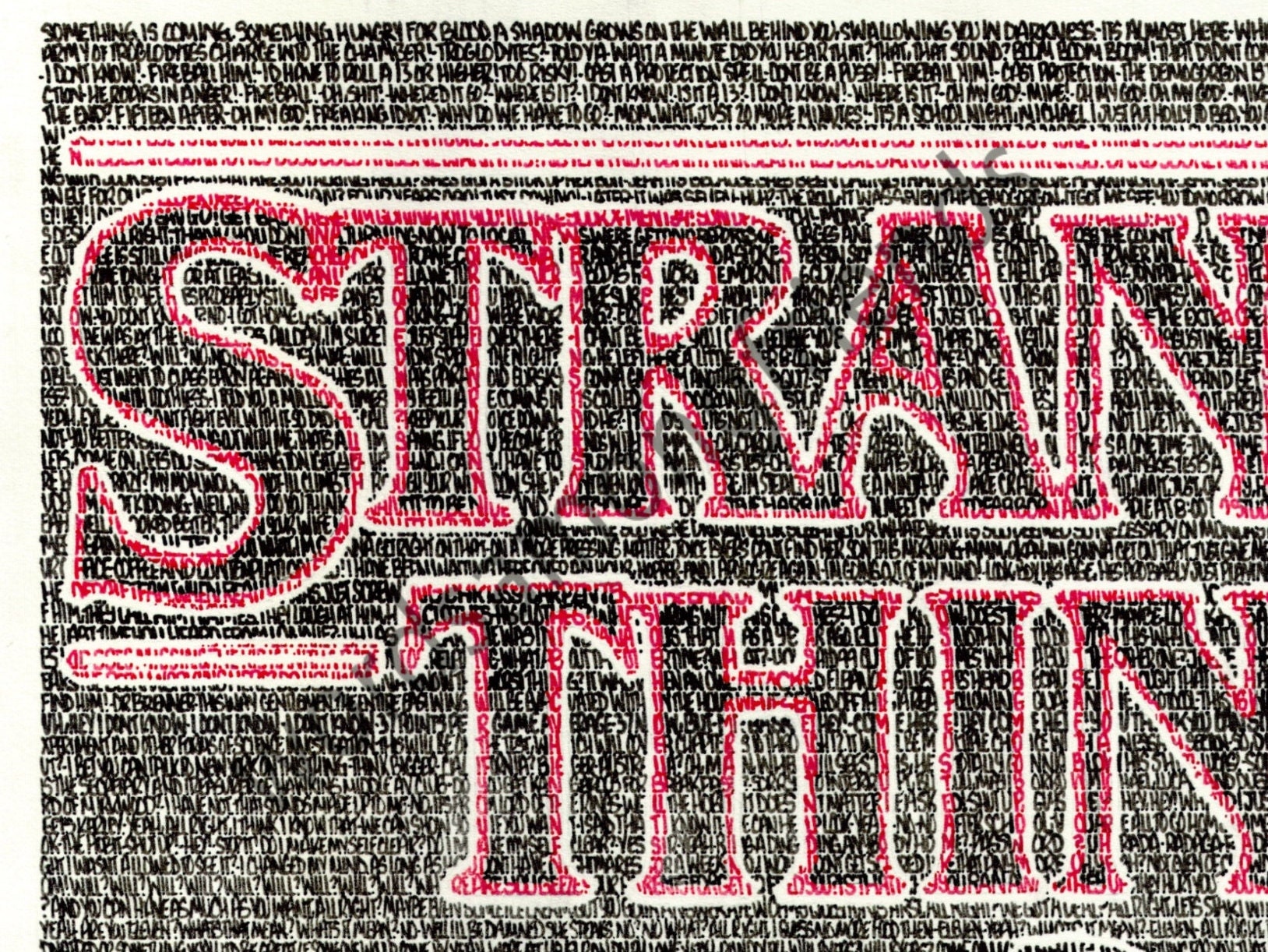 Stranger Things Word Art Print - Etsy