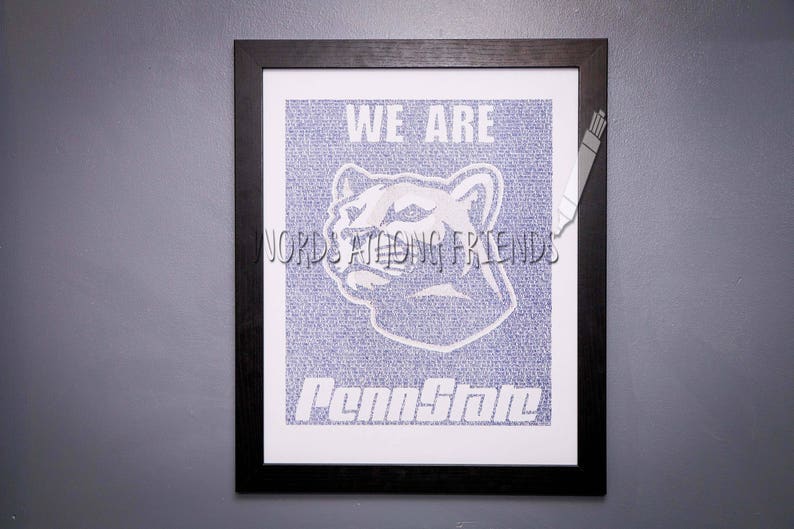 Penn State word art print | Etsy