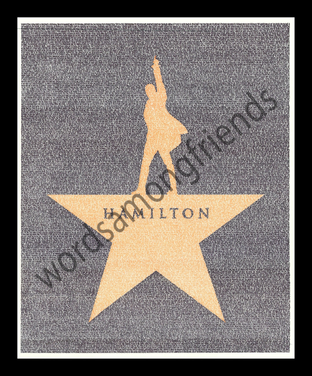 Hamilton Word Art Print - Etsy