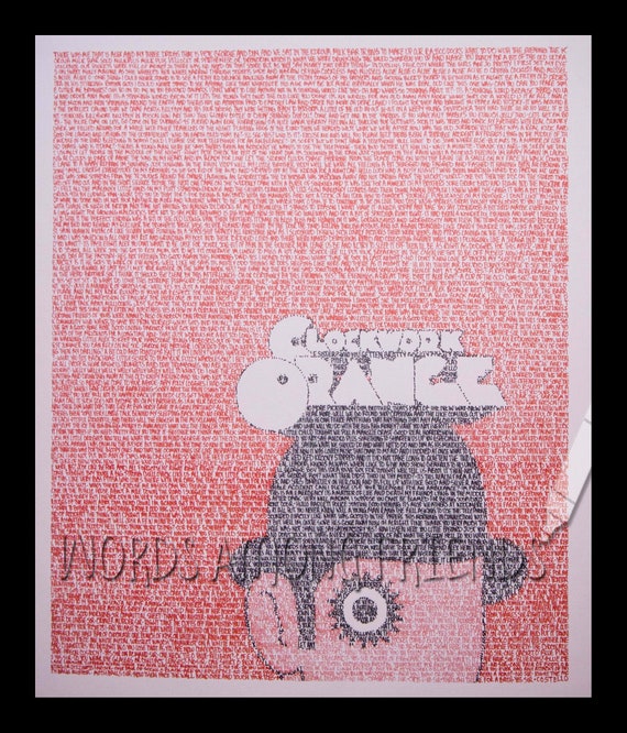 A Clockwork Orange Word Art Print - Etsy