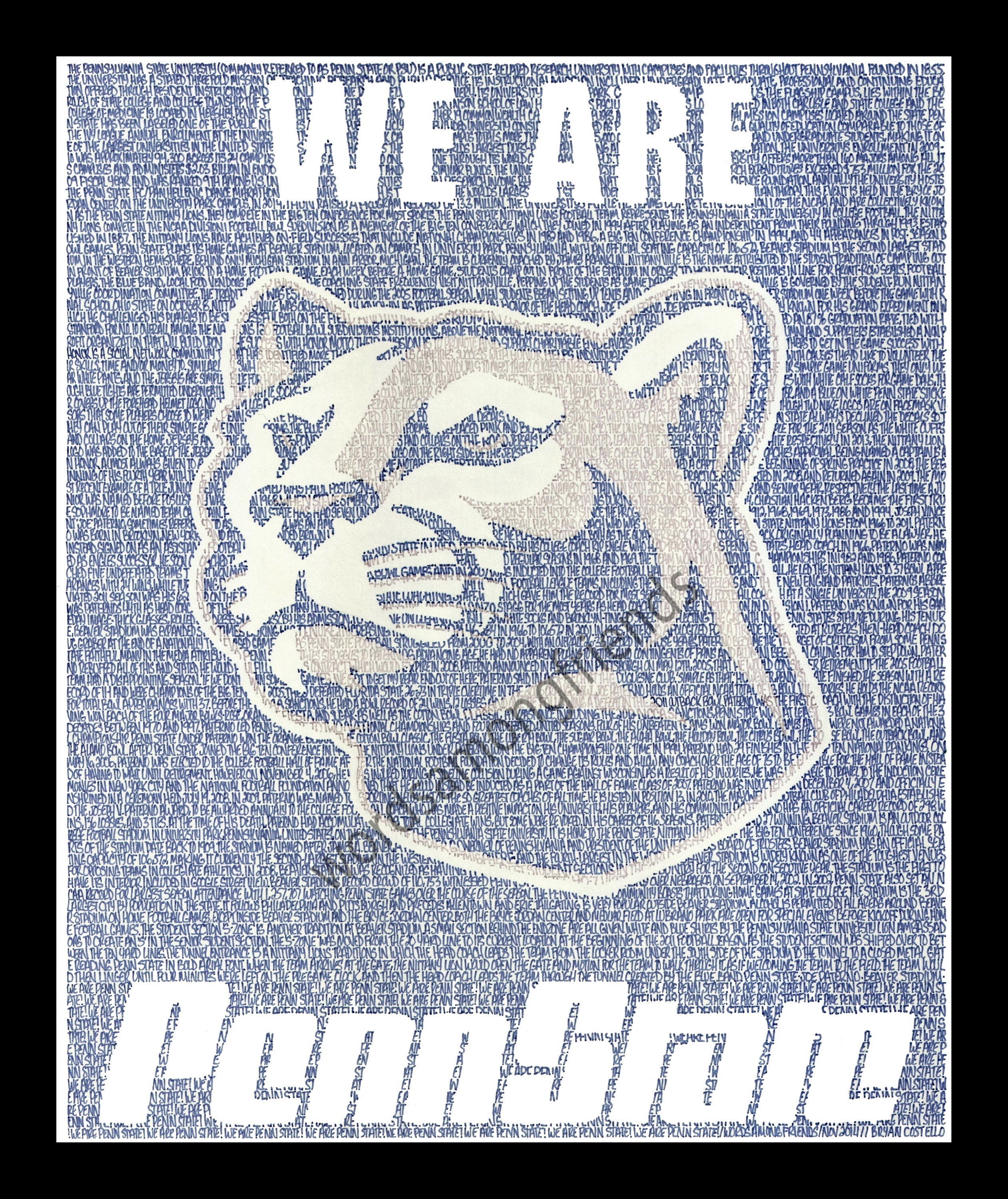 Penn State Word Art Print - Etsy