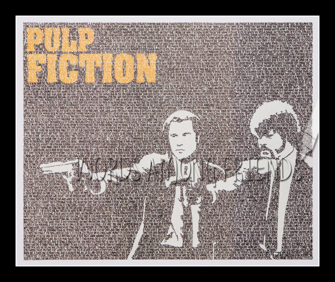 Pulp Fiction Word Art Print - Etsy
