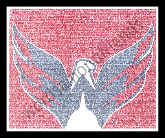 Washington Capitals Word Art Print | Etsy