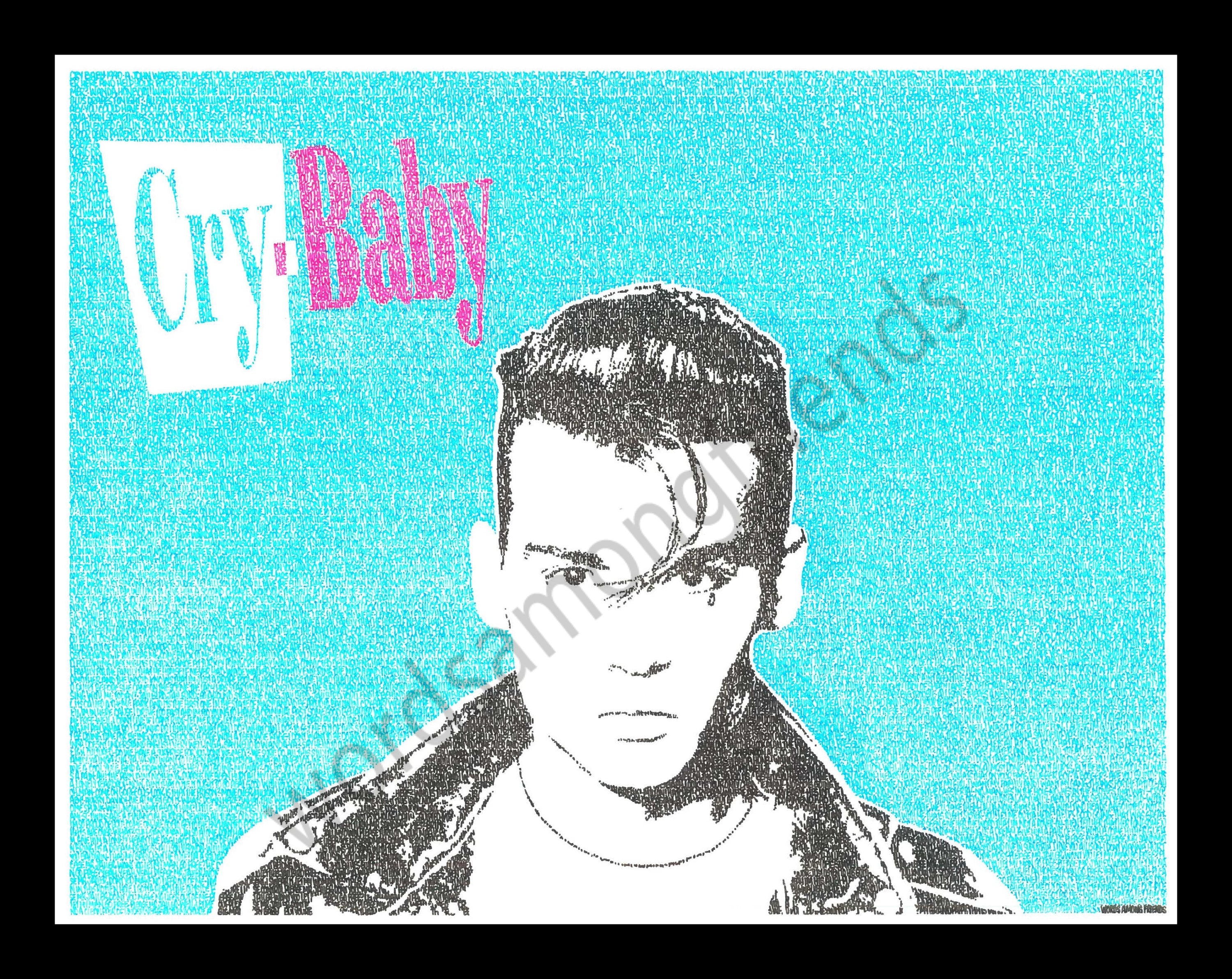 Cry Baby Word Art Print - Etsy